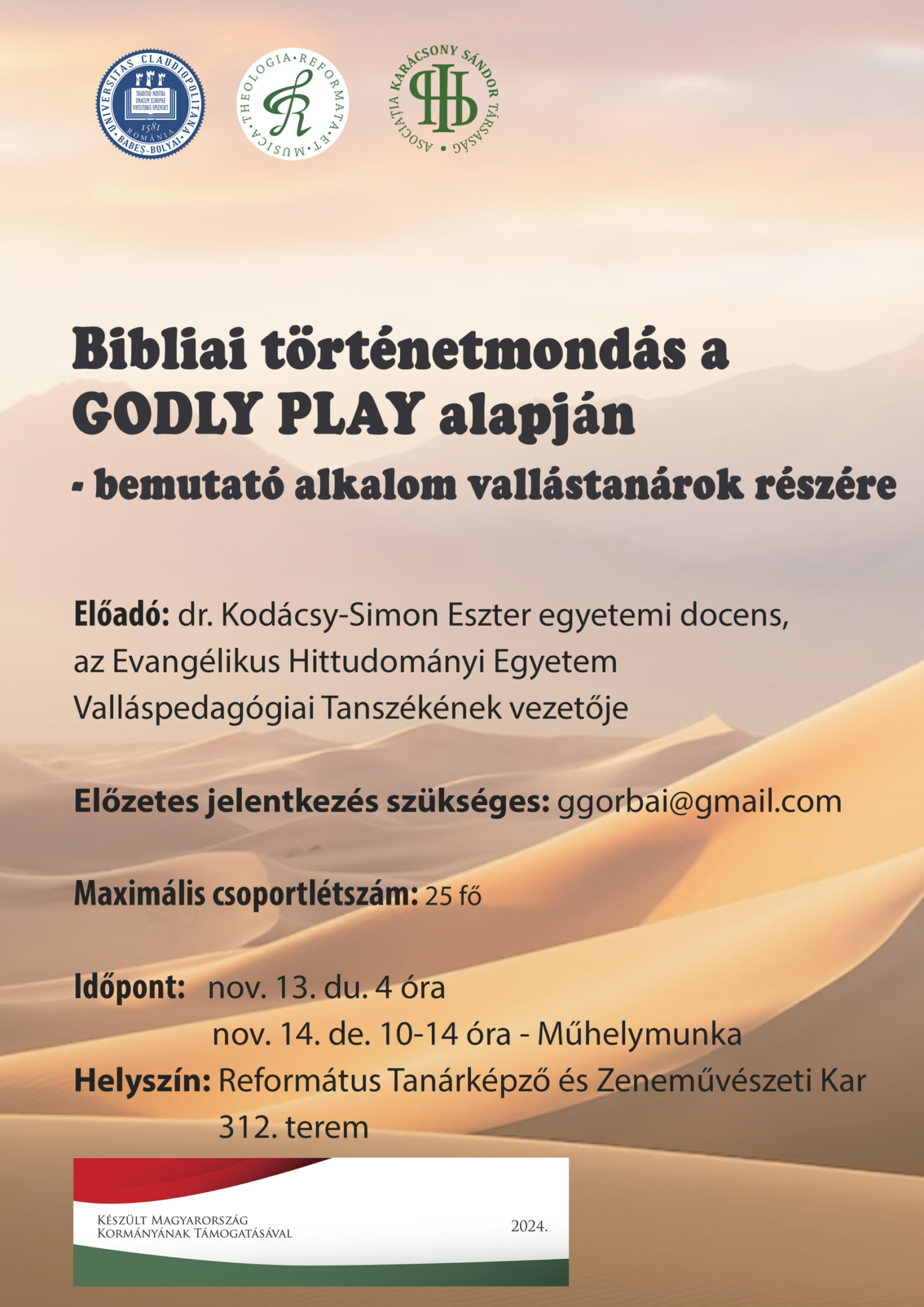 Bibliai történetmondás a GODLY PLAY alapján